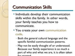 Chapter 2: Family Meanings & Messages | PPT