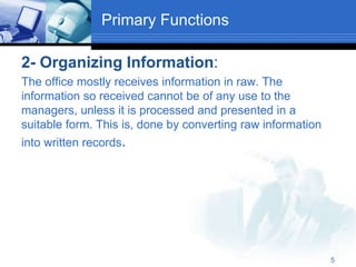 chapter 2 FUNCTIONS OF MODERN OFFICE.ppt