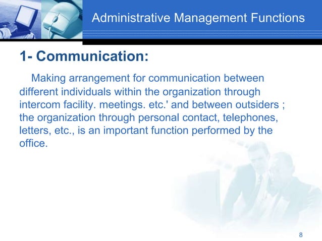 chapter 2 FUNCTIONS OF MODERN OFFICE.ppt | Business | Business and Finance