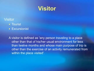 Chapter 2 fundamental concepts & tourism system | PPT