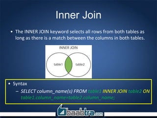 Chapter 2 grouping,scalar and aggergate functions,joins inner join,outer join | PPTX