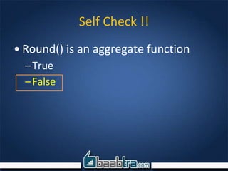 Chapter 2 grouping,scalar and aggergate functions,joins inner join,outer join | PPTX