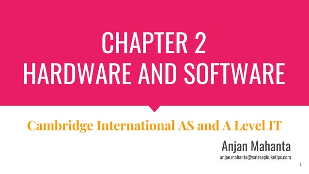 Chapter 2 Hardware and Software | PDF