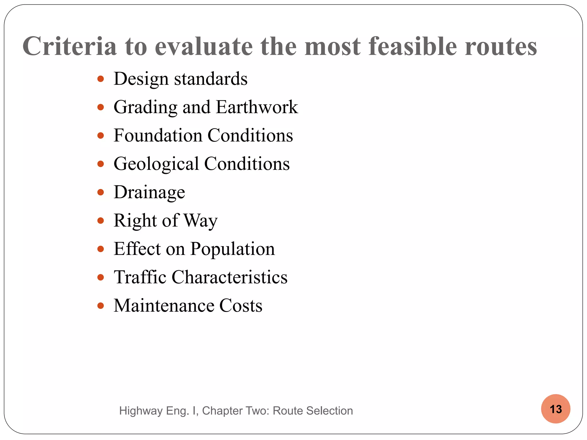 Chapter 2 highway route surveys and locationaa | PPT