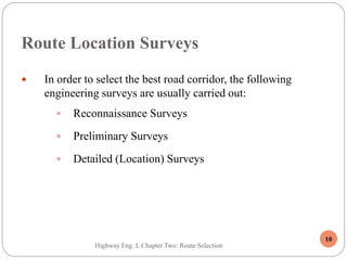 Chapter 2 highway route surveys and locationaa | PPT