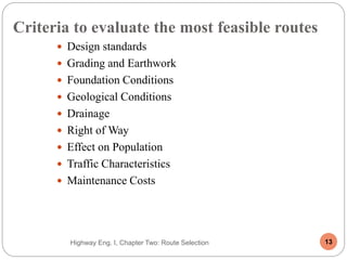 Chapter 2 highway route surveys and locationaa | PPT