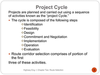 Chapter 2 highway route surveys and locationaa | PPT
