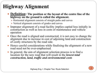Chapter 2 highway route surveys and locationaa | PPT