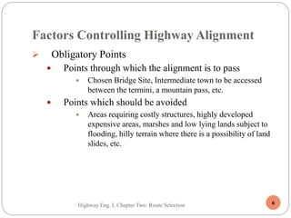 Chapter 2 highway route surveys and locationaa | PPT