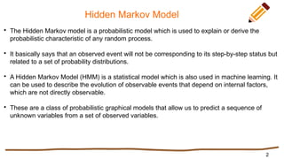 hidden marko principle for image processing | PPT