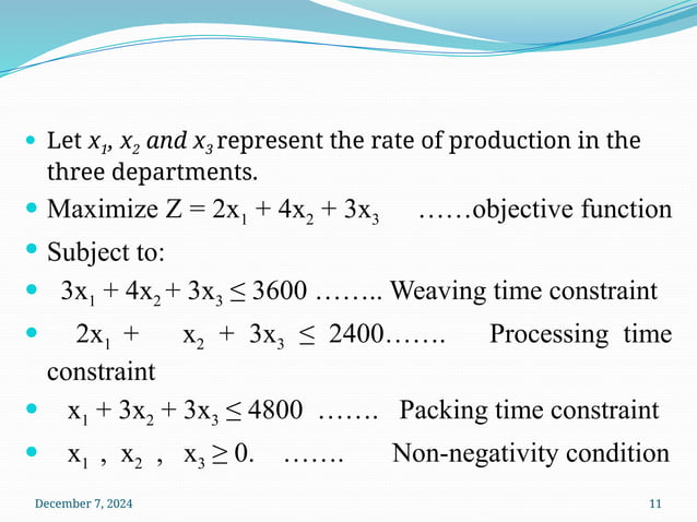 Operational research power point lecture notes | PPTX