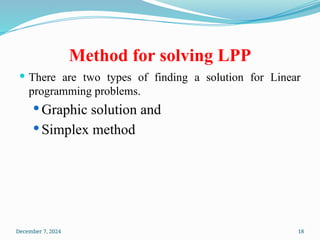 Operational research power point lecture notes | PPTX