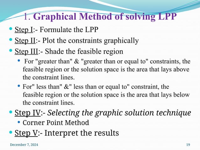 Operational research power point lecture notes | PPTX