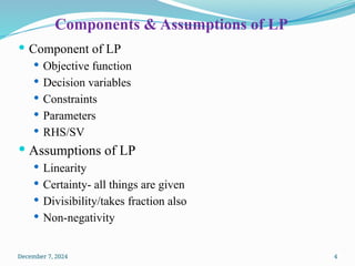 Operational research power point lecture notes | PPTX