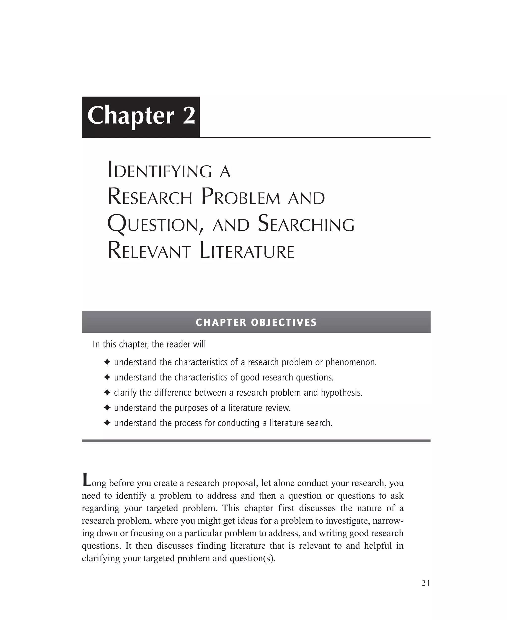 Chapter 2 Identifying a Research Problem | PDF | Educational Assessment ...
