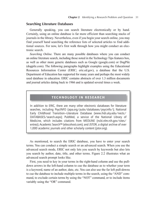 Chapter 2 Identifying a Research Problem | PDF | Educational Assessment ...