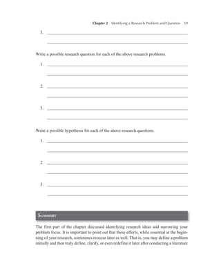 Chapter 2 Identifying a Research Problem | PDF