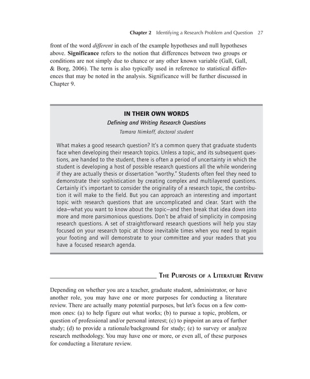 Chapter 2 Identifying a Research Problem | PDF | Educational Assessment ...