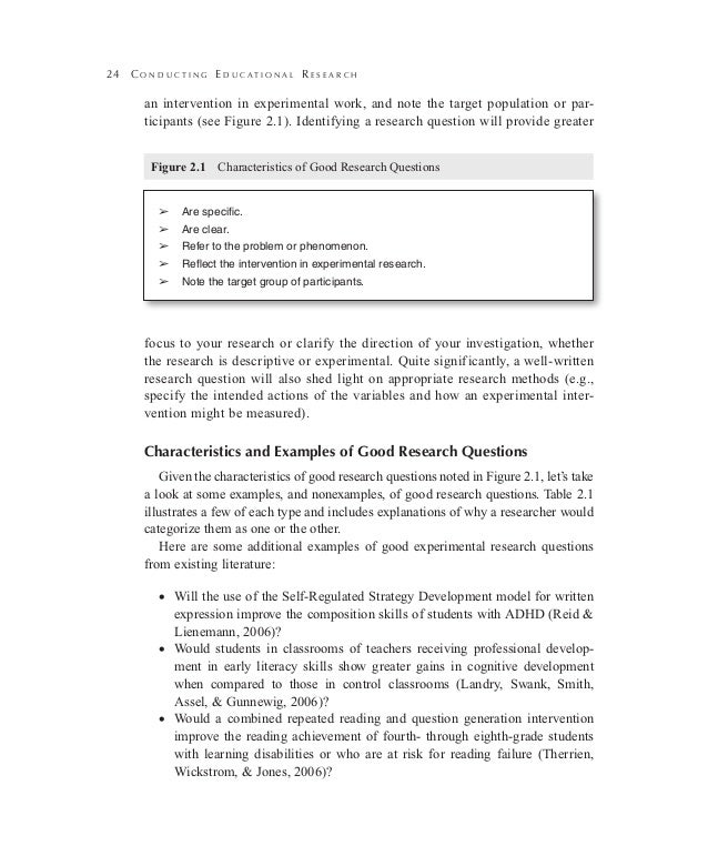Chapter 2 Identifying a Research Problem
