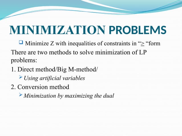 Chapter 2 III Optimization – A Minimization type of LPP.pptx
