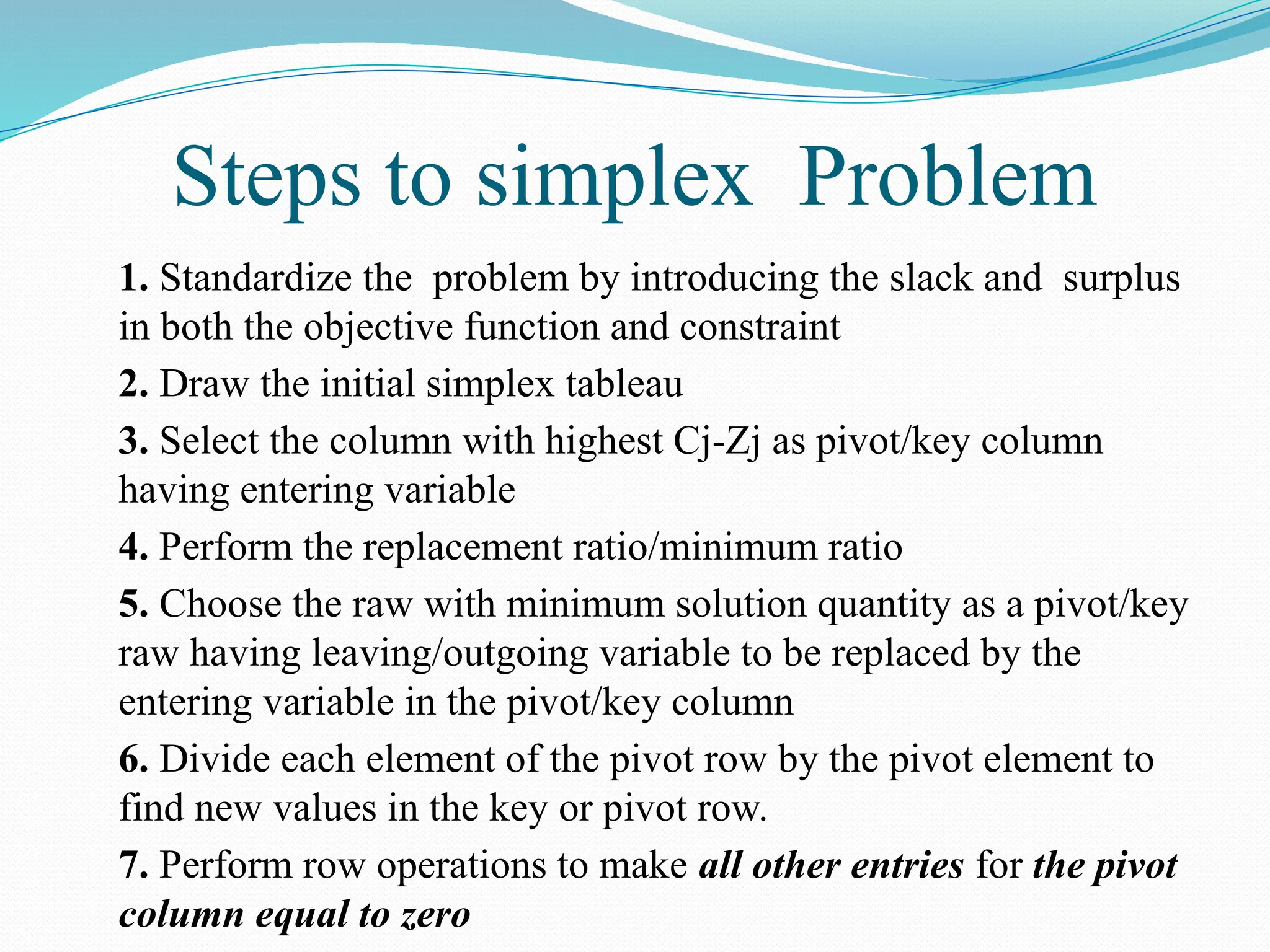 Chapter 2 II SIMPLEX METHOD OF SOLVING LPP.pptx