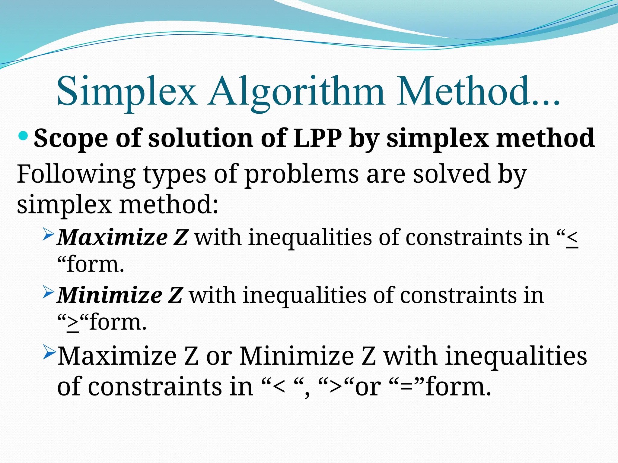Chapter 2 II SIMPLEX METHOD OF SOLVING LPP.pptx
