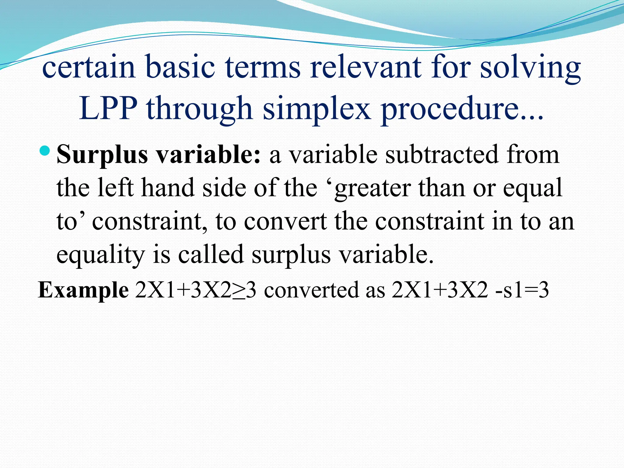 Chapter 2 II SIMPLEX METHOD OF SOLVING LPP.pptx