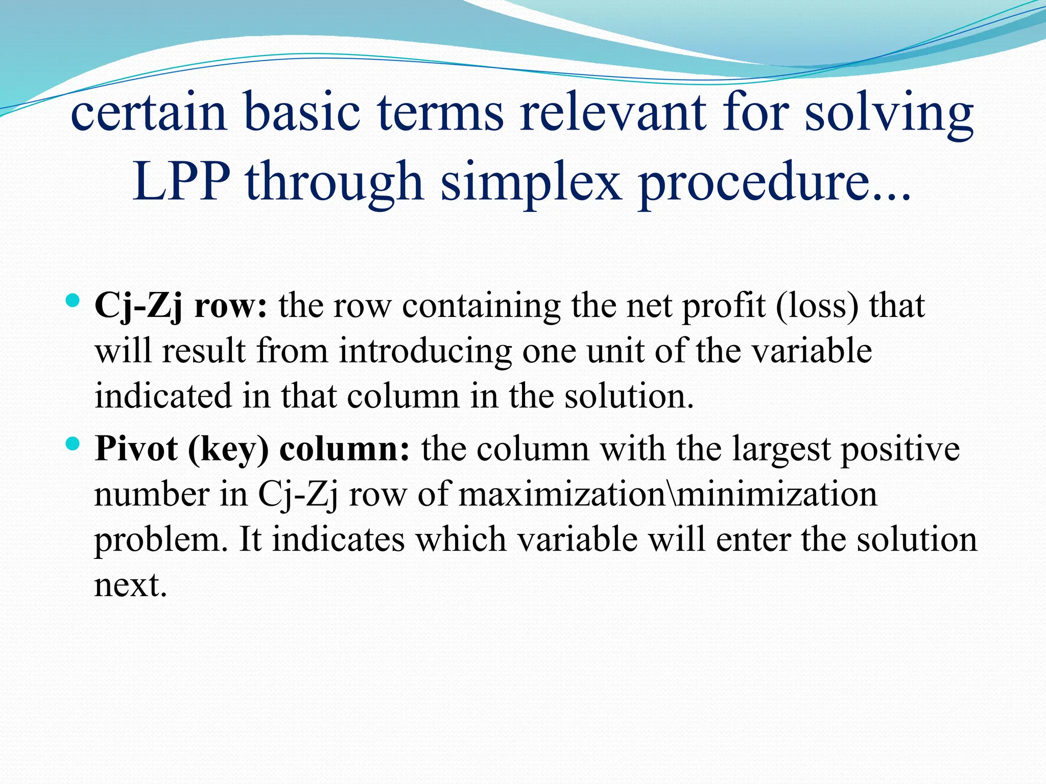 Chapter 2 II SIMPLEX METHOD OF SOLVING LPP.pptx