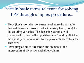 Chapter 2 II SIMPLEX METHOD OF SOLVING LPP.pptx