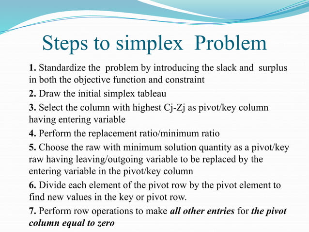 Chapter 2 II SIMPLEX METHOD OF SOLVING LPP.pptx