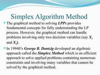 Chapter 2 II SIMPLEX METHOD OF SOLVING LPP.pptx