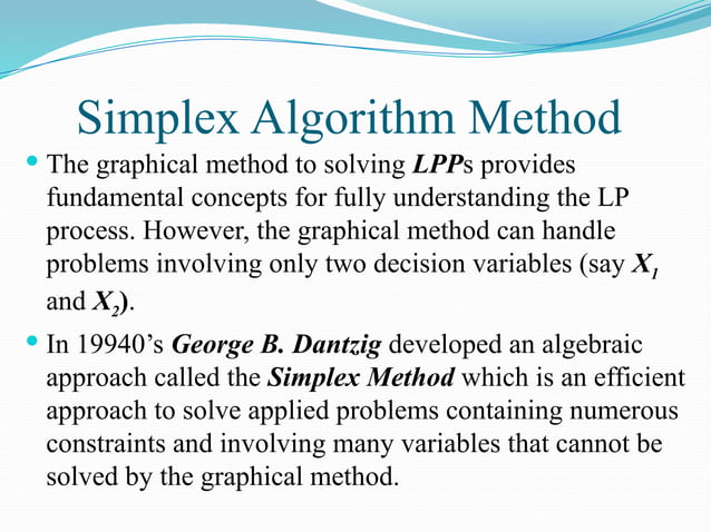 Chapter 2 II SIMPLEX METHOD OF SOLVING LPP.pptx
