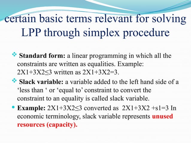 Chapter 2 II SIMPLEX METHOD OF SOLVING LPP.pptx