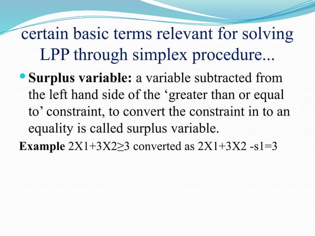 Chapter 2 II SIMPLEX METHOD OF SOLVING LPP.pptx