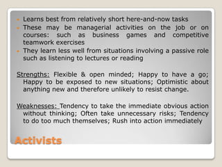 Chapter 2 individual learning and behaviour | PPTX