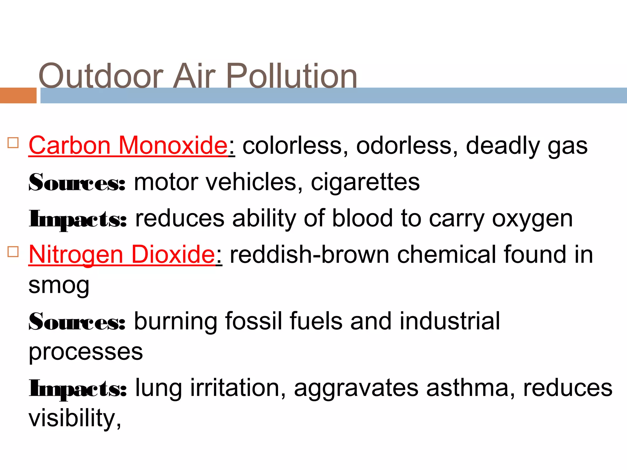 Chapter 2 indoor and outdoor air pollution | PPT