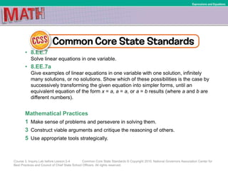 (8) Inquiry Lab - Equations with Variables on Each Side | PPTX ...
