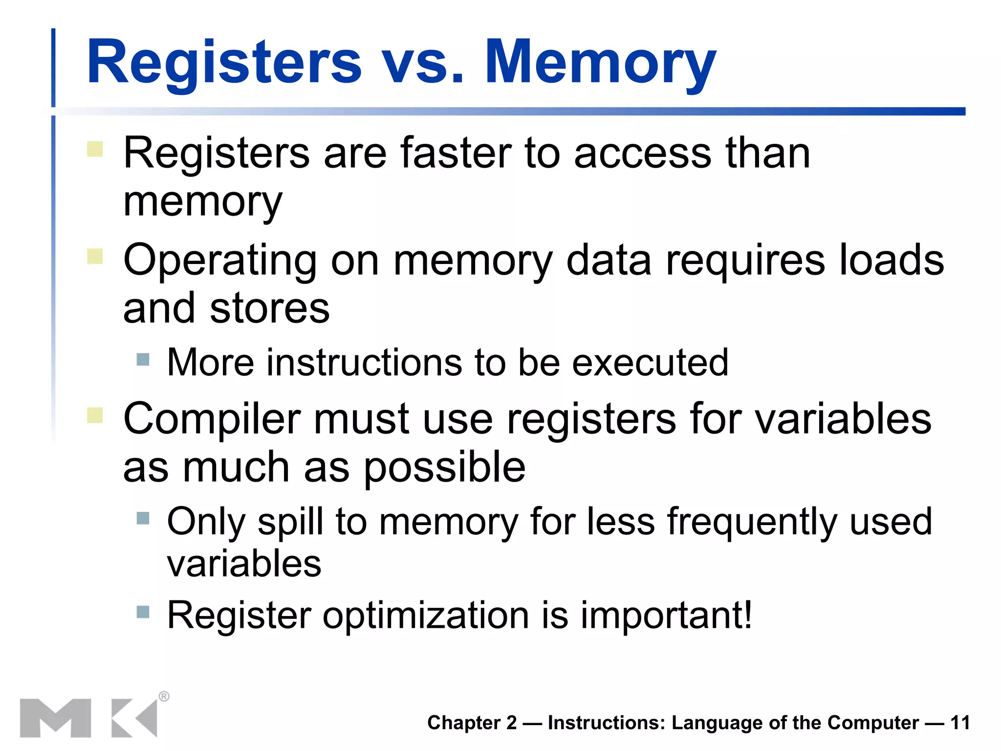 Chapter 2 instructions language of the computer | PPT | Programming Languages | Computing