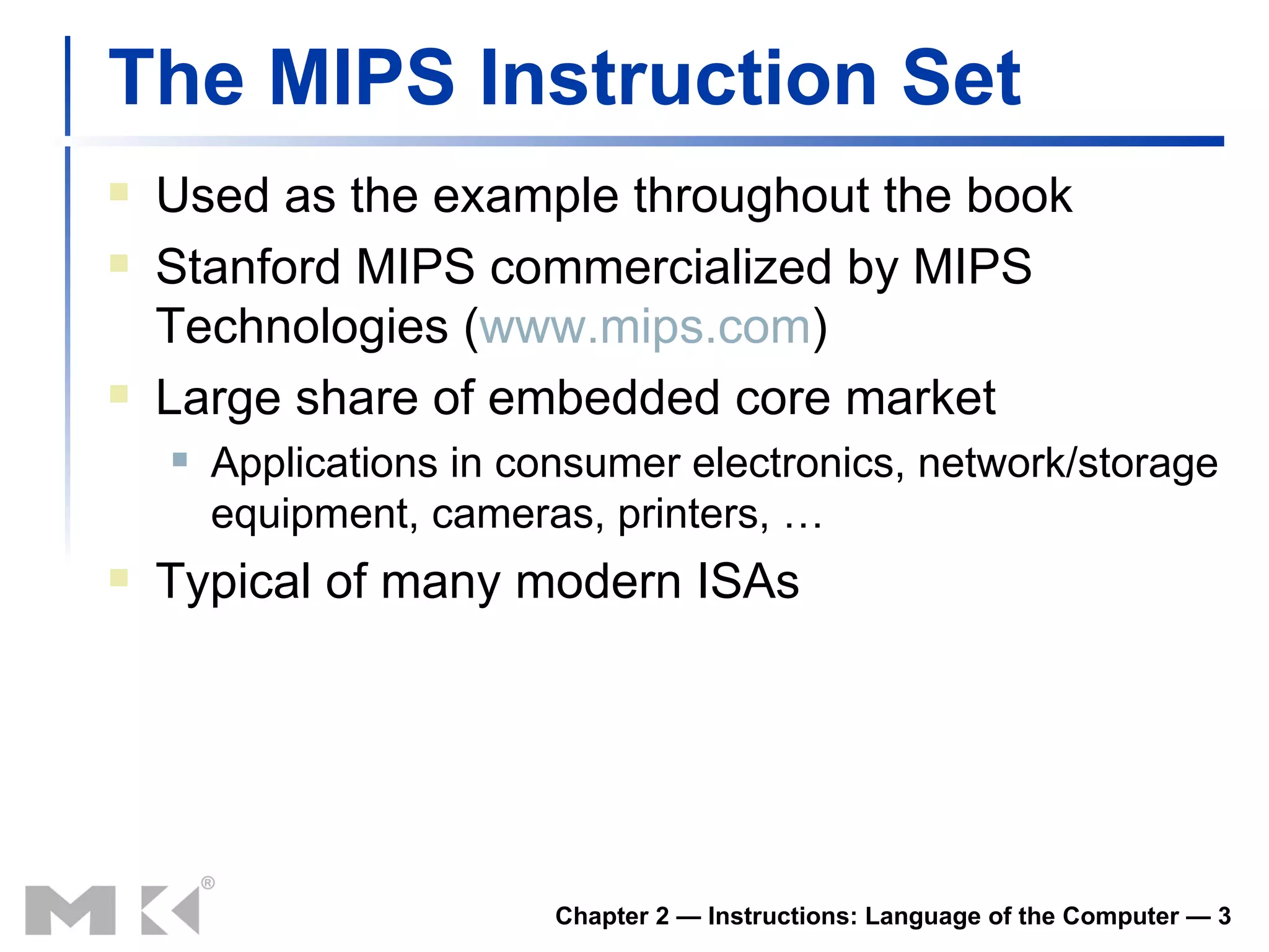 Chapter 2 instructions language of the computer | PPT