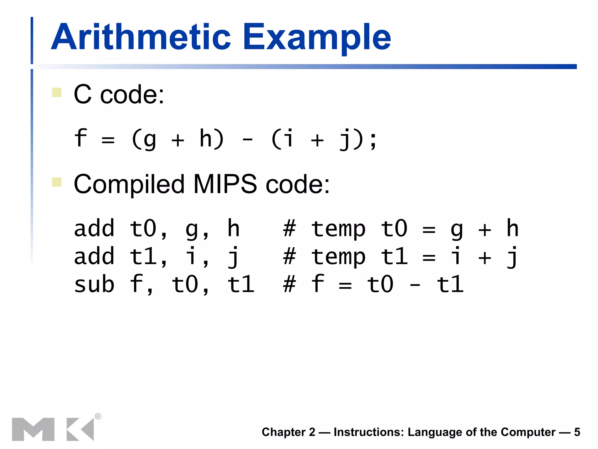 Chapter 2 instructions language of the computer | PPT | Programming Languages | Computing