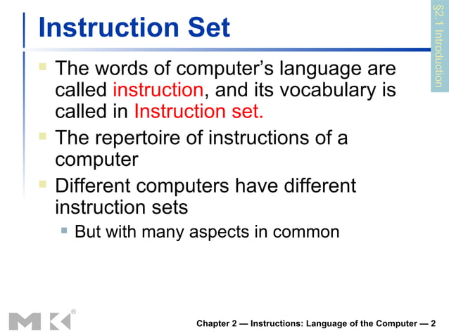 Chapter 2 instructions language of the computer | PPT | Programming Languages | Computing