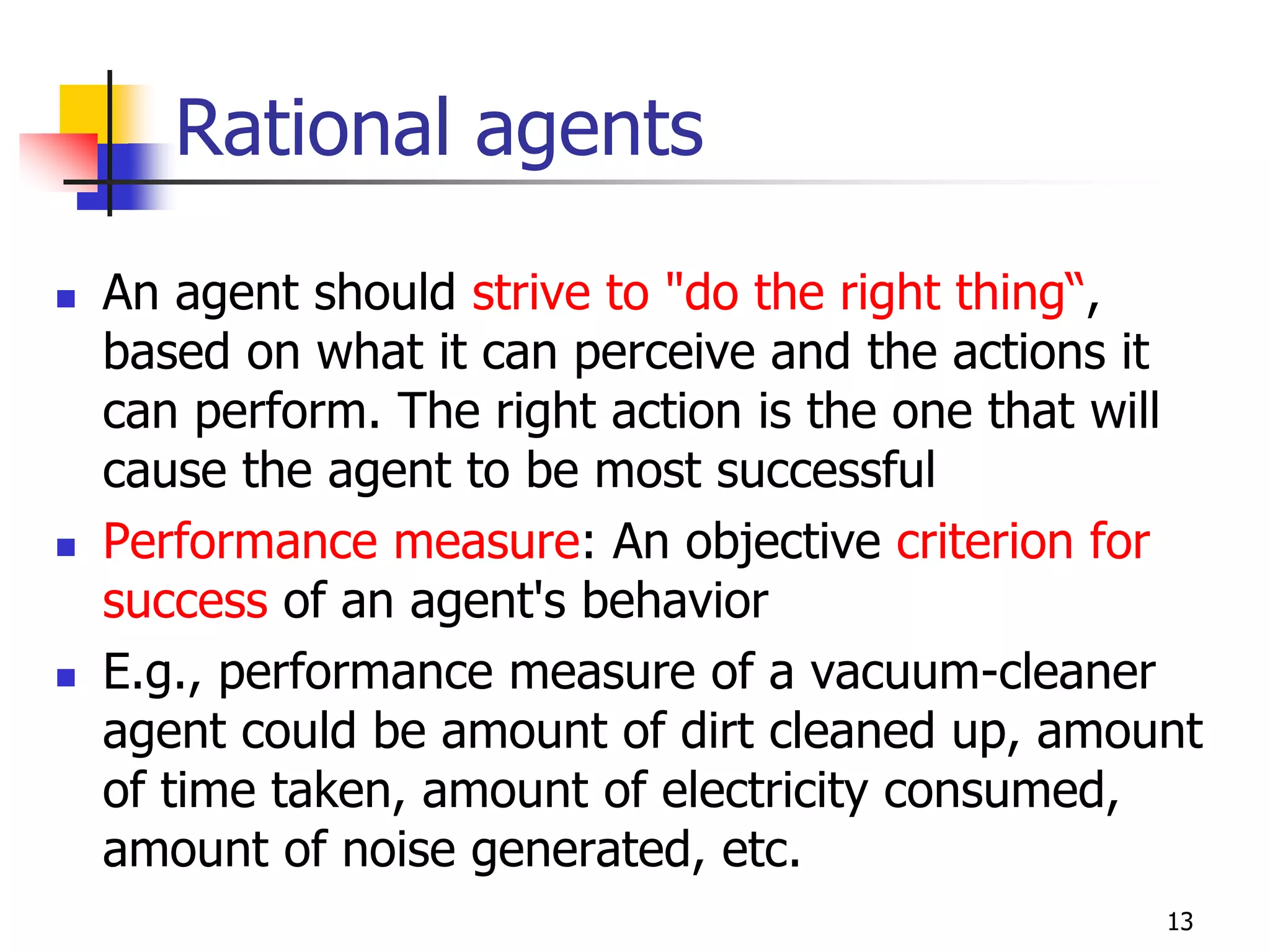 Chapter 2 intelligent agents | PPTX