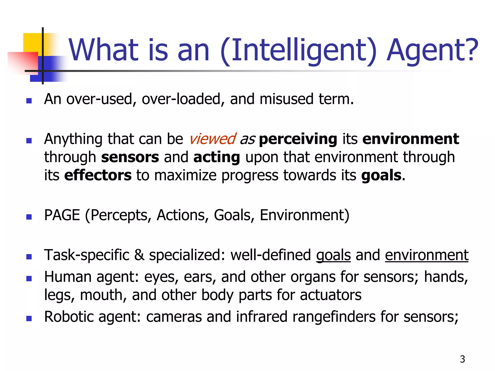 Chapter 2 intelligent agents | PPTX