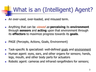 Chapter 2 intelligent agents | PPTX