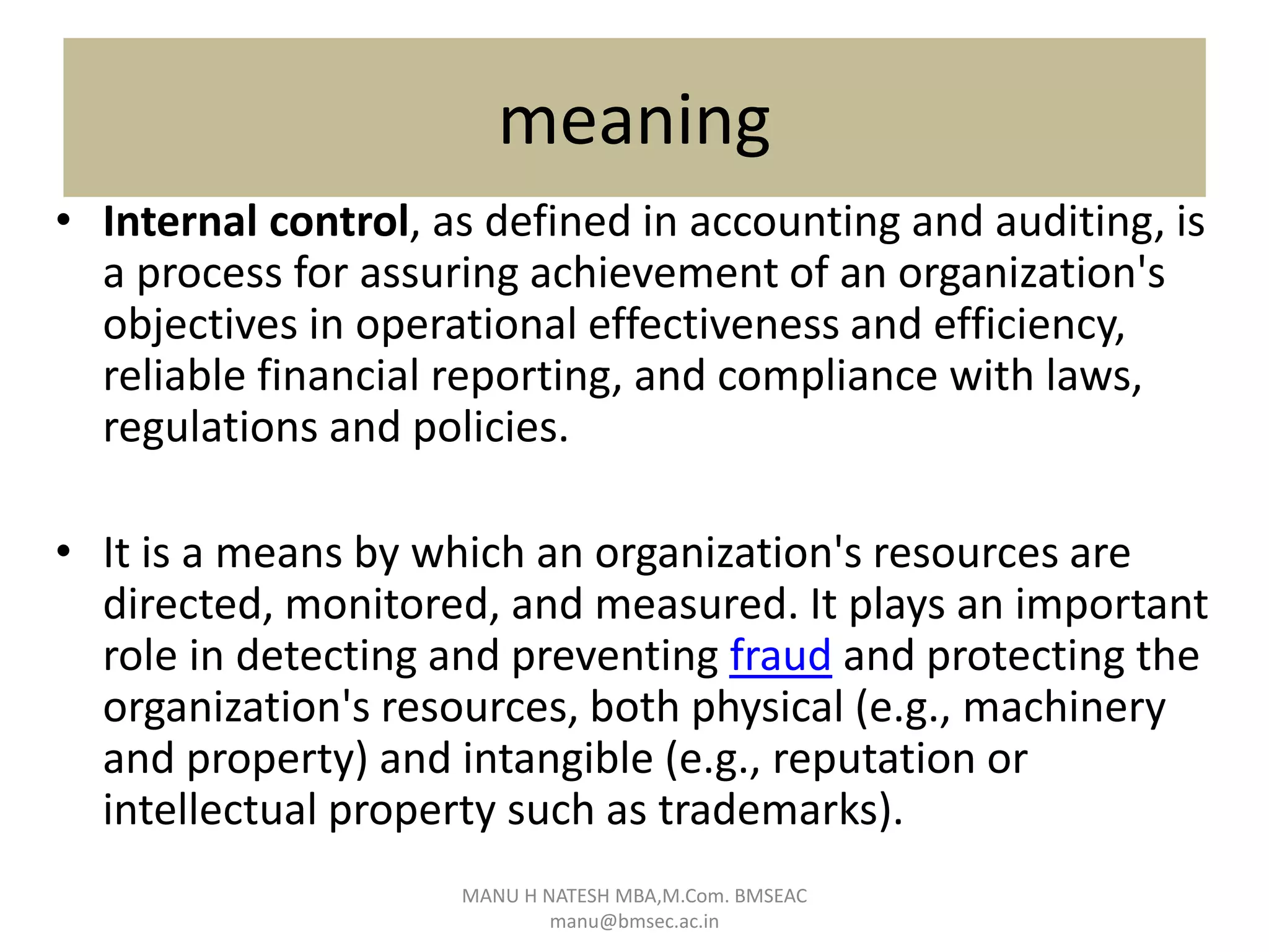 Chapter 2 internal control | PPTX