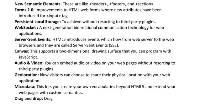 Chapter 2 introduction to html5 | PPTX | Web Development | Internet