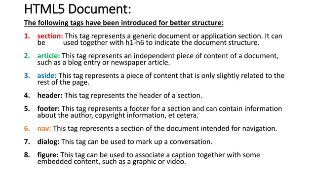 Chapter 2 introduction to html5 | PPTX | Web Development | Internet