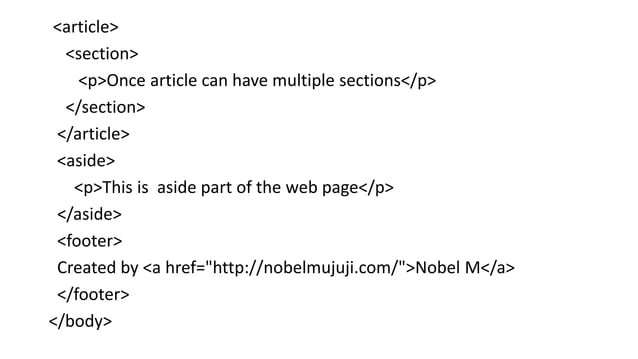 Chapter 2 introduction to html5 | PPTX | Web Development | Internet
