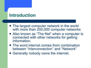 TID Chapter 2 Introduction To Internet | PPT