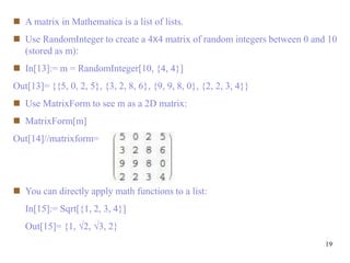 Chapter 2 =Introduction to Mathematica.pptx | Physics | Science